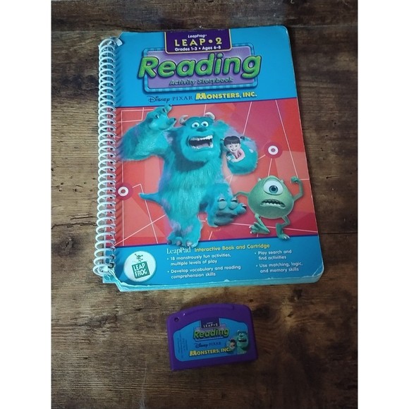 Toys | Leap Frog Leap 2 Grades 13 Reading Monsters Inc Game Book As Is ...
